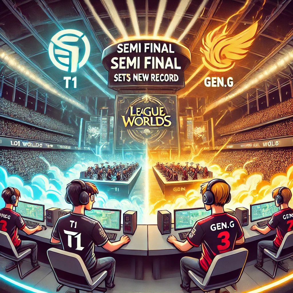 T1 VS Gen.G Semi Final at LoL Worlds Sets New Record - Stratplays